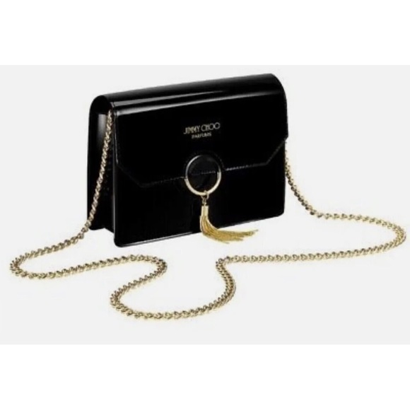 Jimmy Choo | Bags | Black Jimmy Choo Parfums Over The Shoulder Purse ...